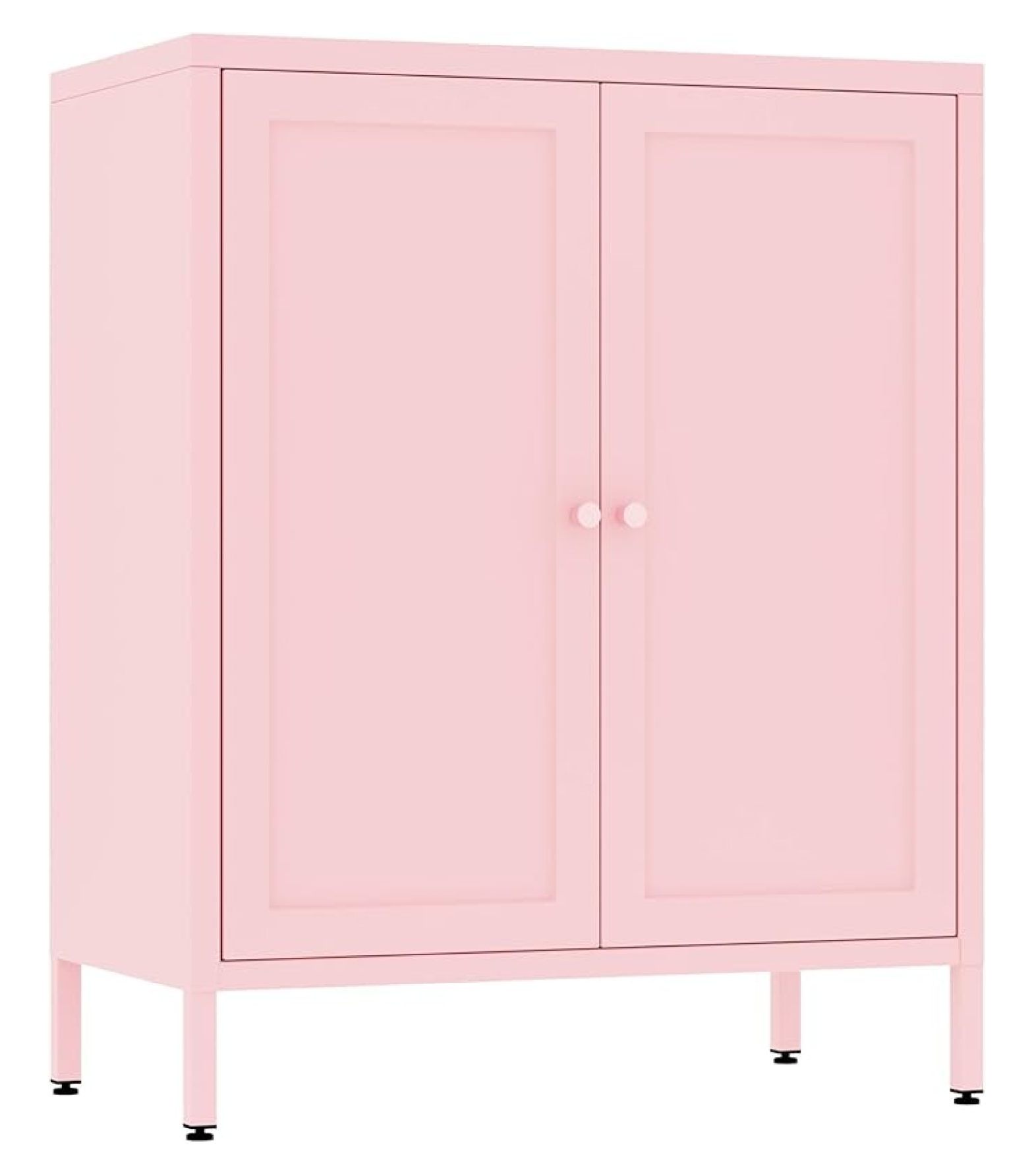 2 Door Metal Accent Cabinet, Small Sideboard, Locker Style Accent ...
