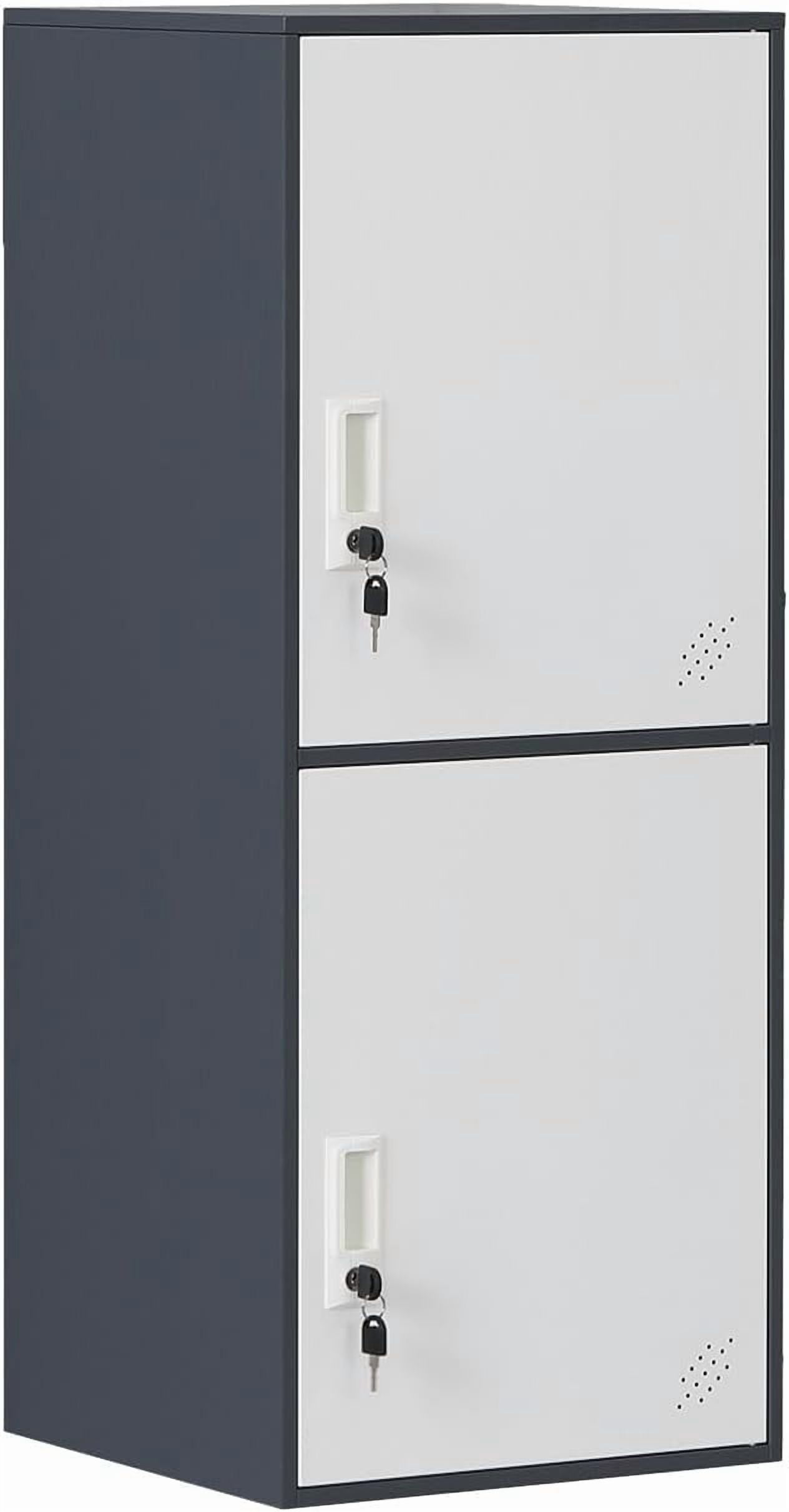 2 Door Metal Vertical Storage Locker for School, Office, Home,Gym ...