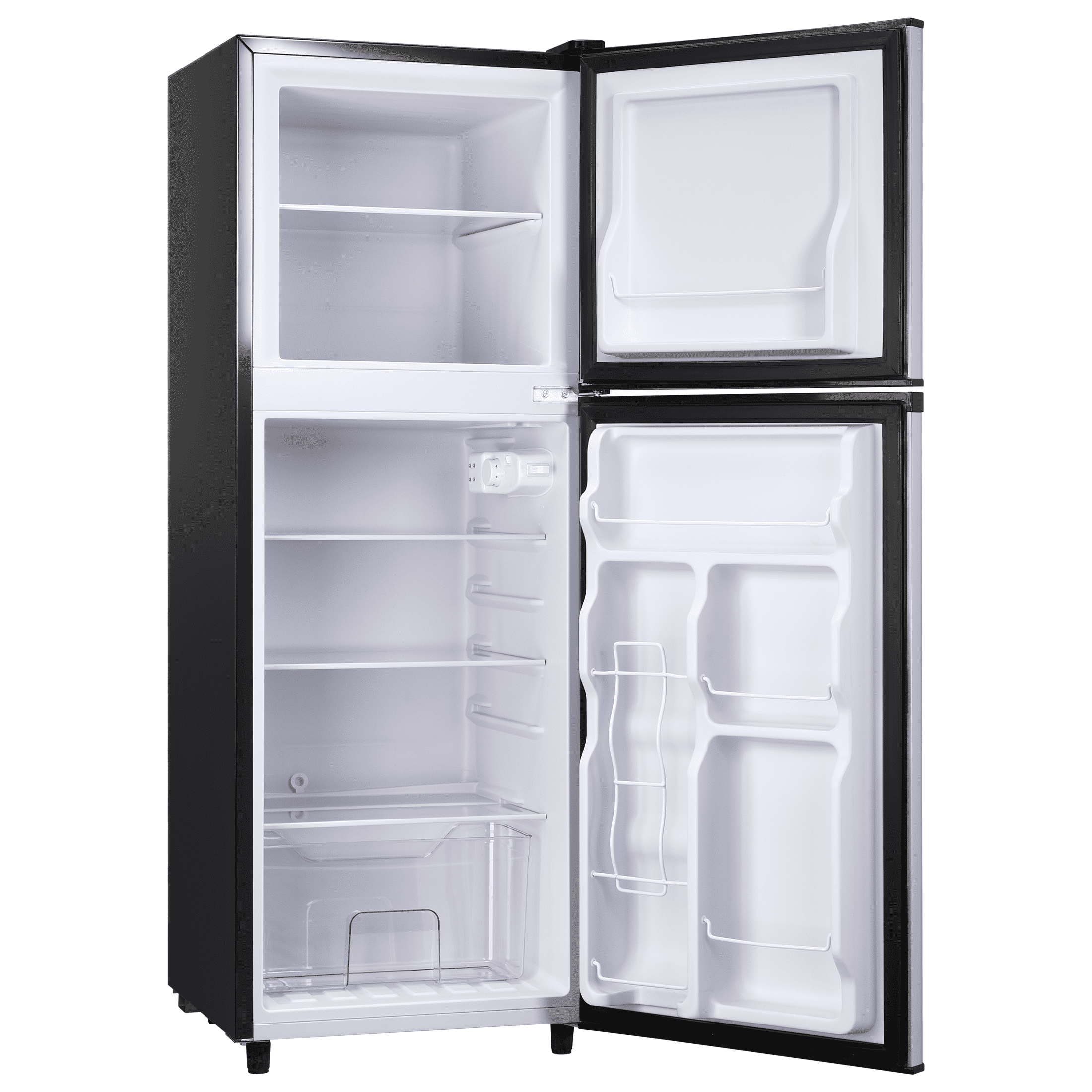 2 Door Mini Fridge with Freezer,4.5 Cu.ft.,5 Adjustable Thermostat & 4 ...