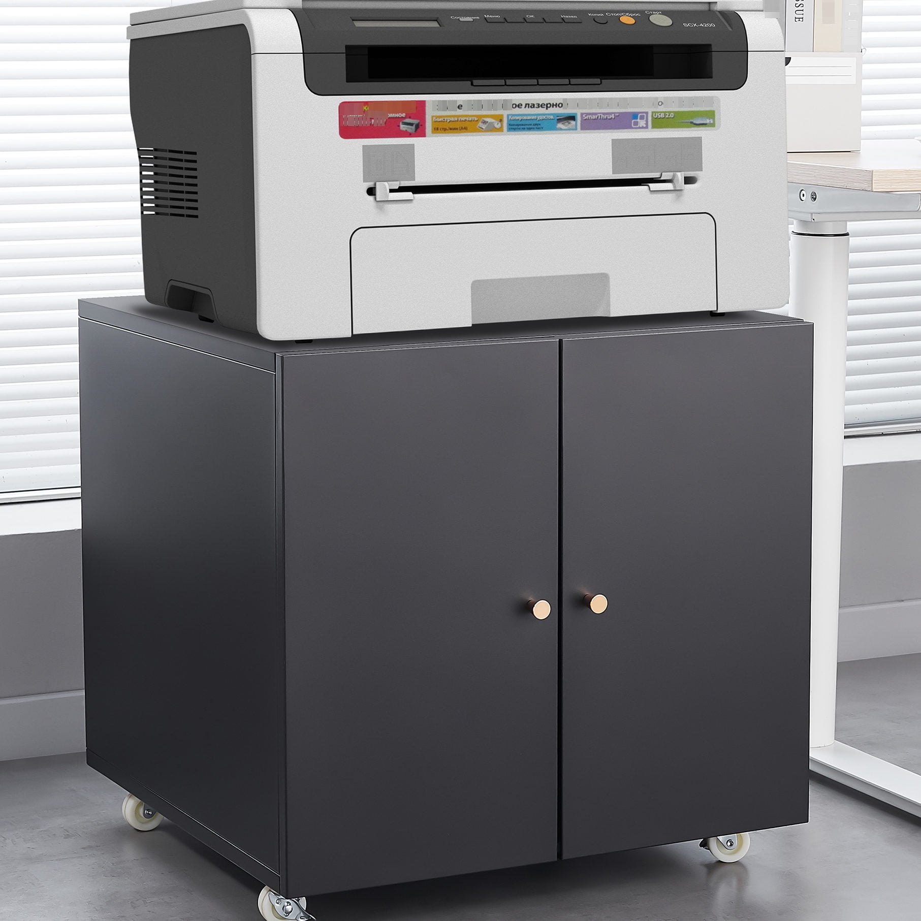 2-Door Printer Cabinet | Operate in Printing Zones | Alloy Door for Easy Retrieval | Lockable ...