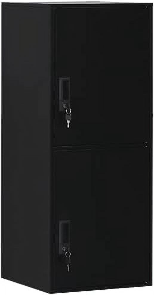 2 Door Vertical Stackable Storage Cabinet with Lock,Anti-Failing Device ...