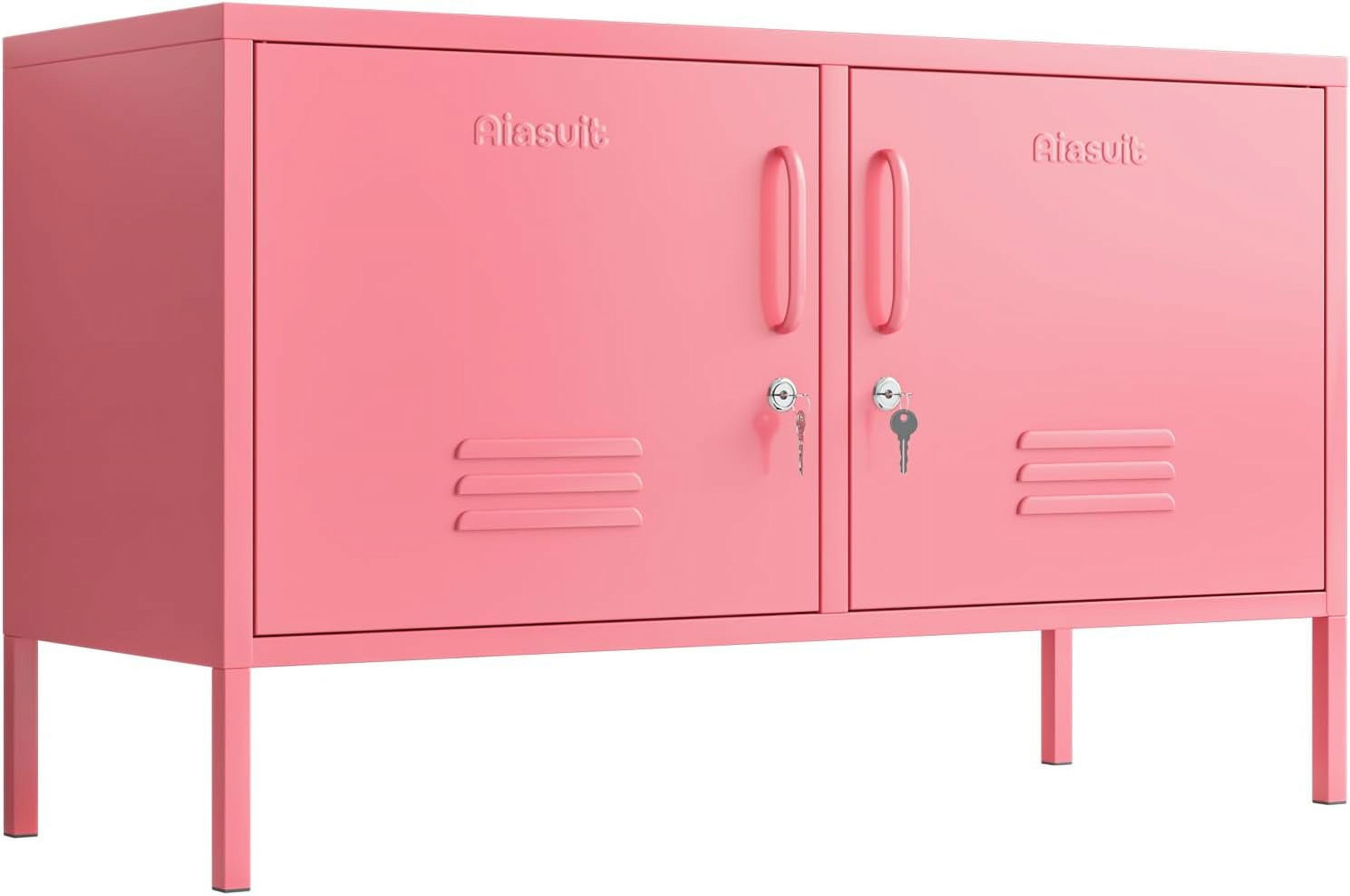 2 Doors Metal Storage Cabinet Multifunction lockers Modern TV Stand ...