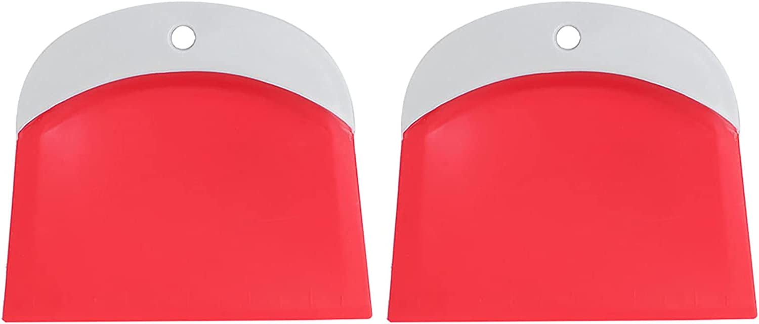 Dough Scraper, Plastic Baking Cutter, 2 Pieces, Comfortable Feel for ...
