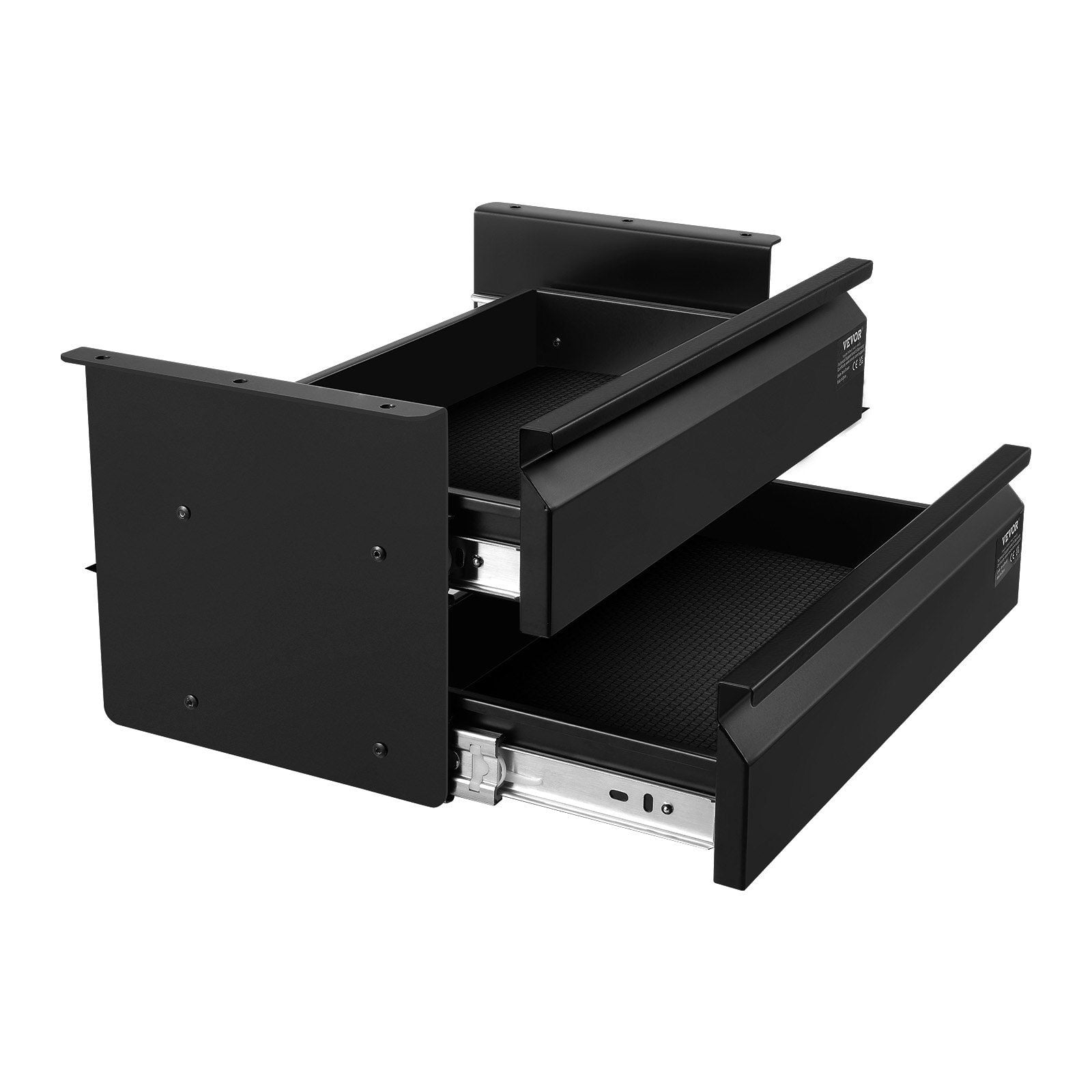 2 Drawer 16" Under Desk Drawer Organizer with Slide-Out Double Storage ...