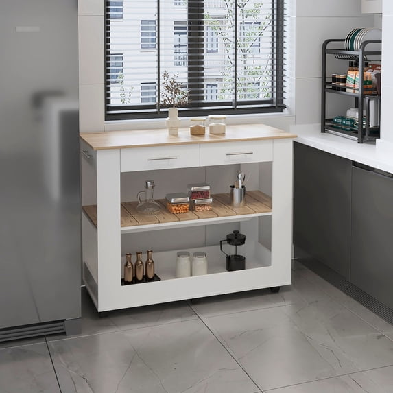 2-Drawer 2-Shelf Design / Organize Kitchen Essentials with Locking ...