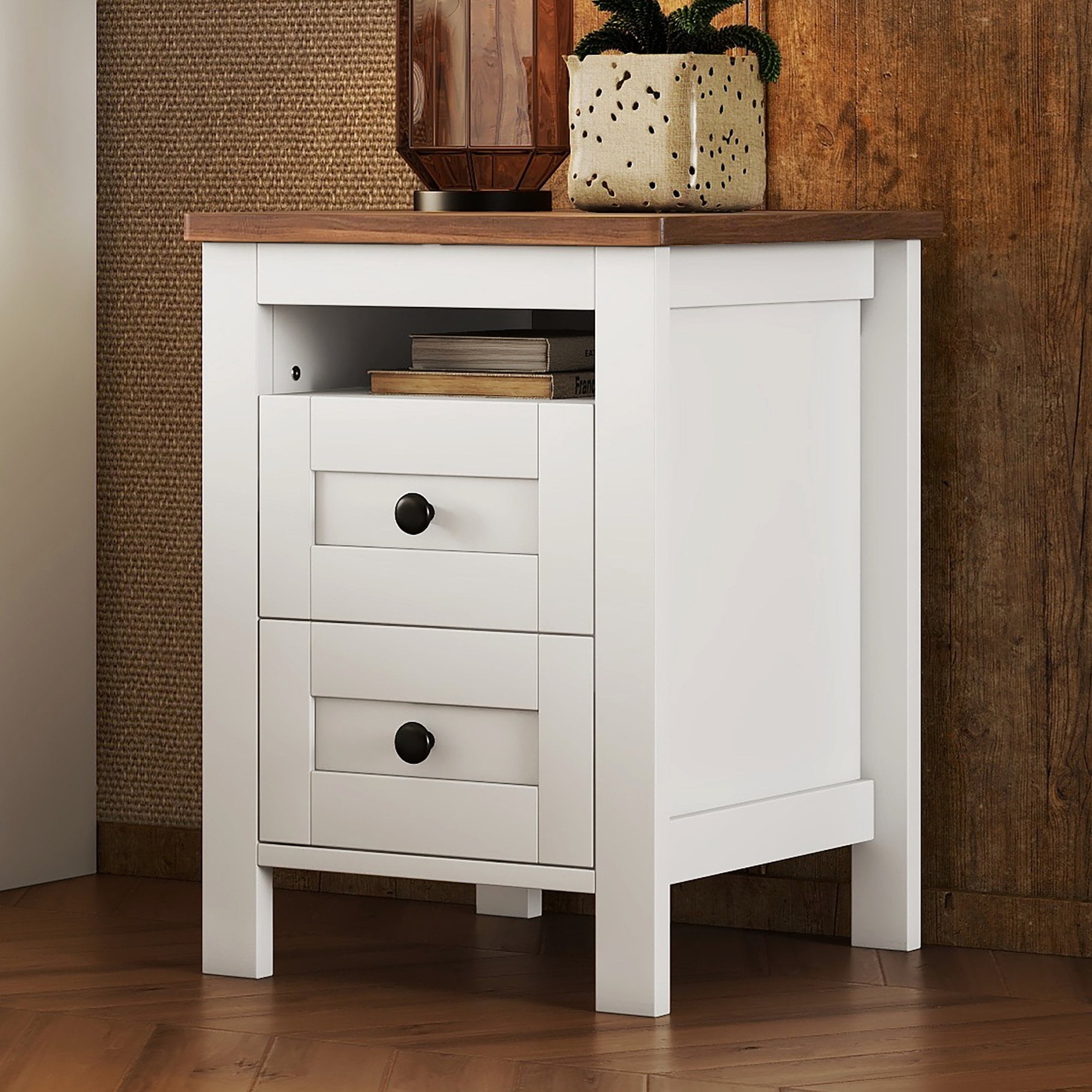2-Drawer Bedroom Nightstand | Keep Nighttime Essentials, Add Timeless Appeal to Bedroom ...