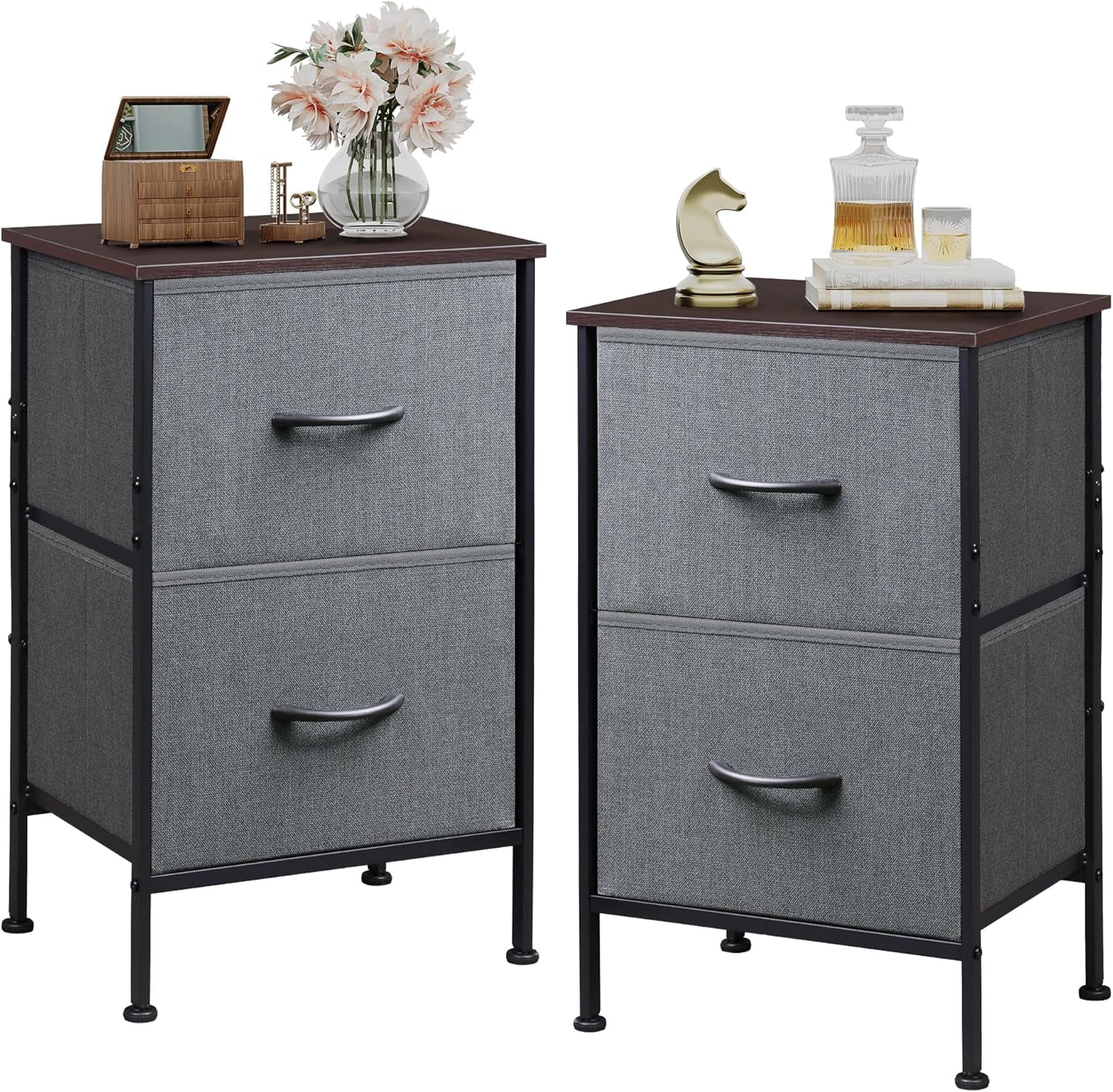 2 Drawer Dresser for Bedroom, Small Dresser with 2 Drawers, Bedside ...