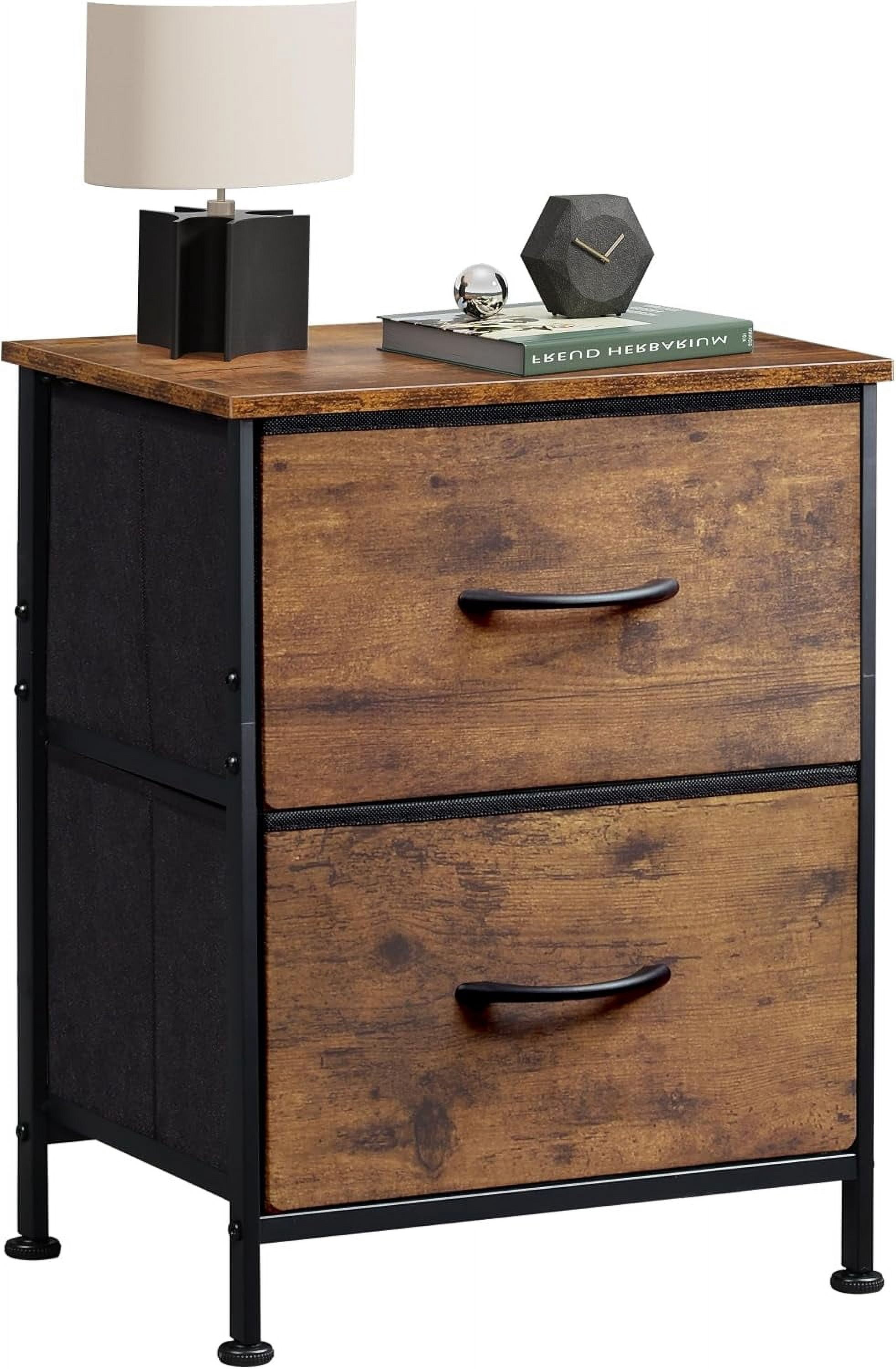 2 Drawer Dresser for Bedroom, Small Dresser with 2 Drawers, Bedside ...