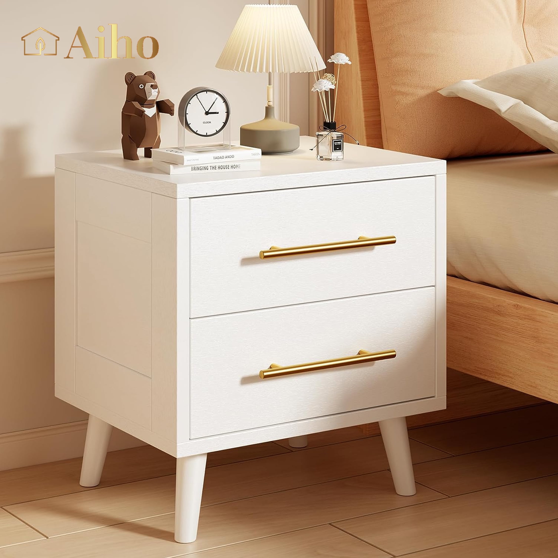 Small Spaces 2 Drawer Dresser, Solid Wood Chest Cabinet with Storage ...