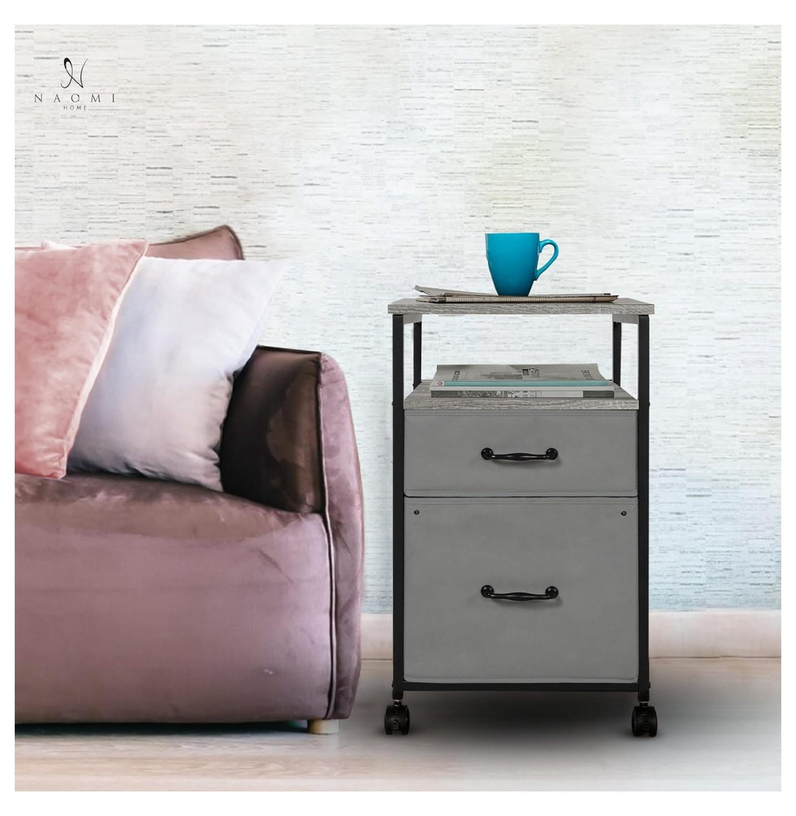 2 Drawer Dresser for Bedroom, Stylish Tall Dressers with Wheels ...