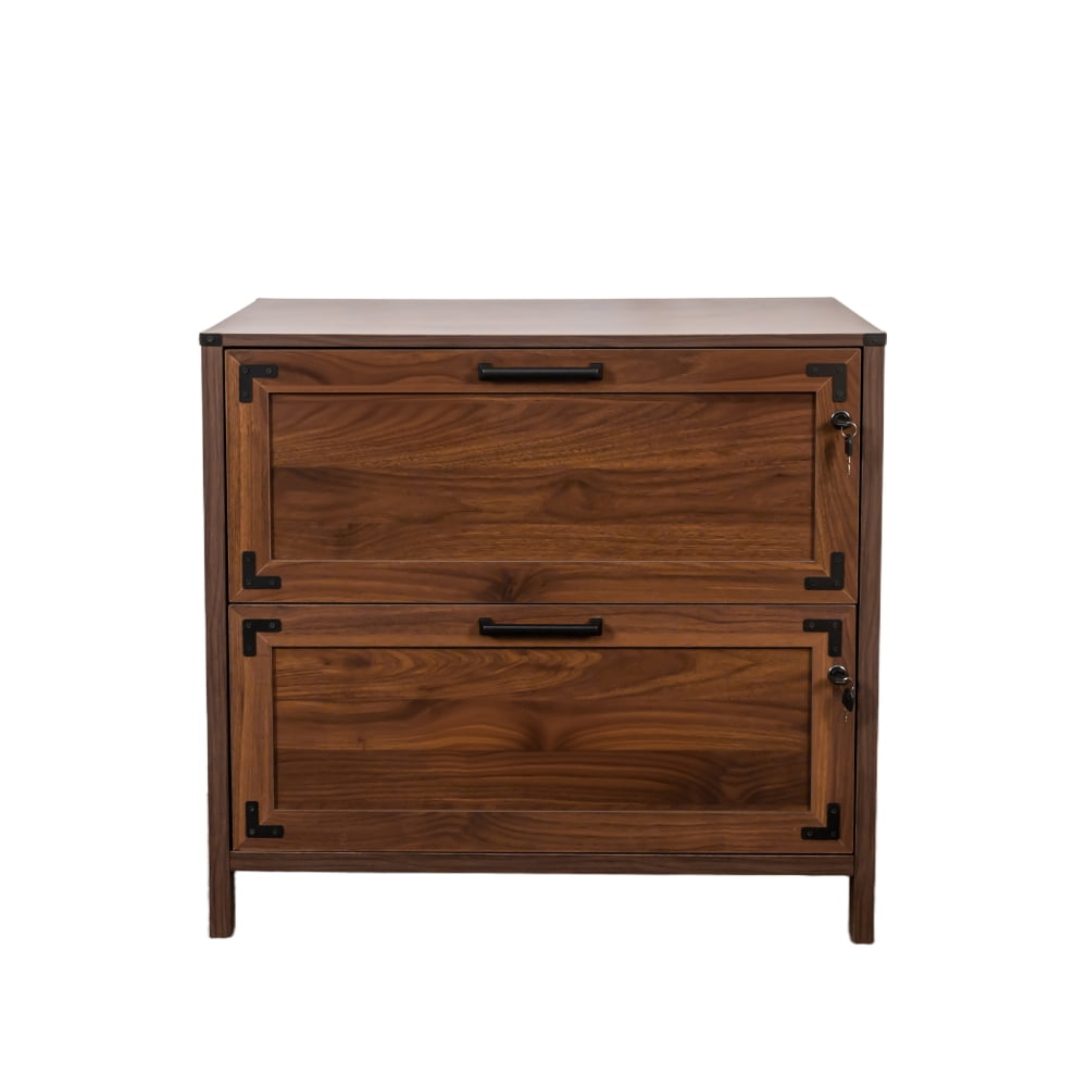 2 Drawer Farmhouse File Cabinet,Filing Cabinet with Lock for Home ...