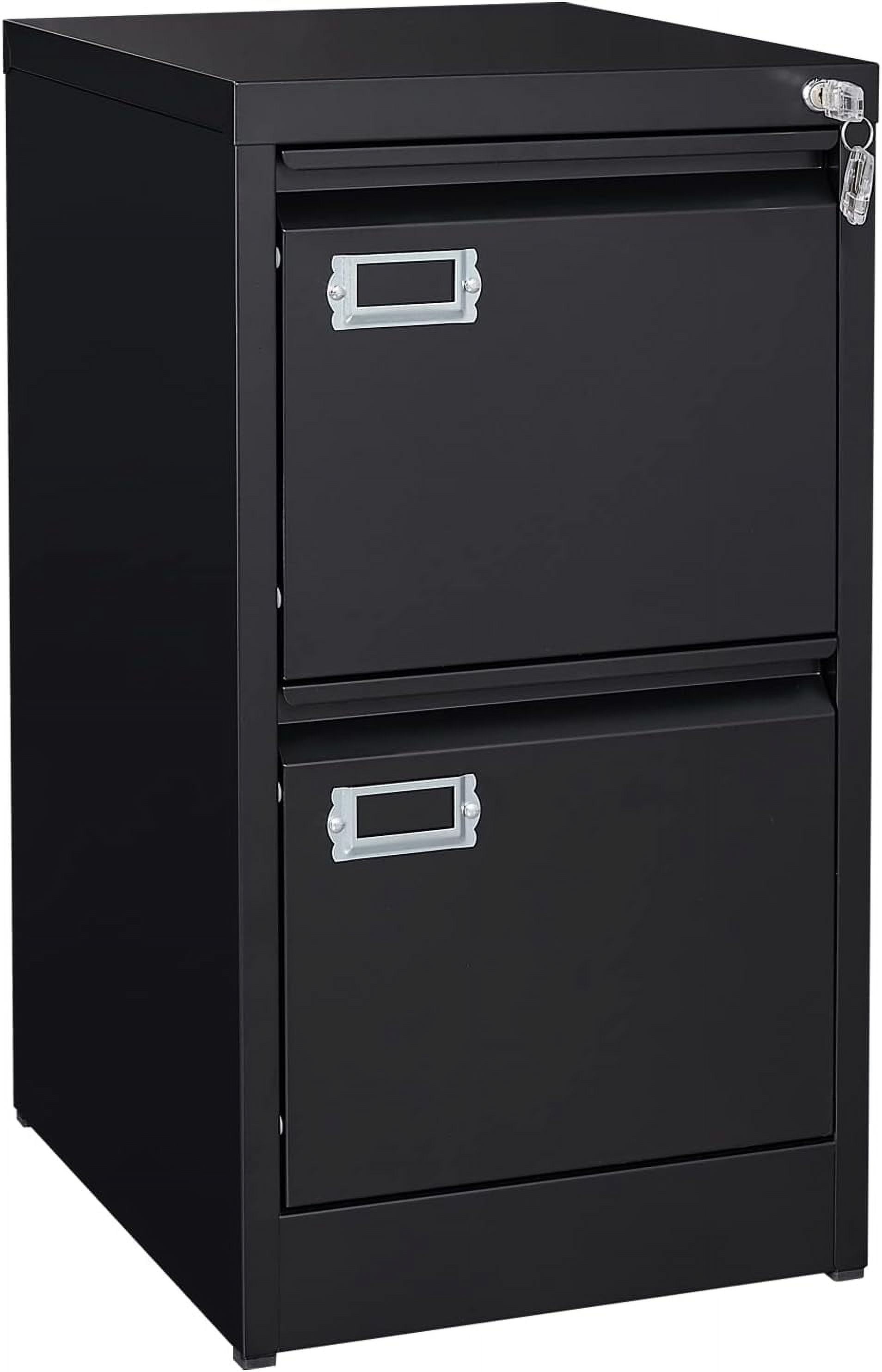 2-Drawer File Cabinet, 16.3" Deep Vertical Metal Filing Cabinet with ...