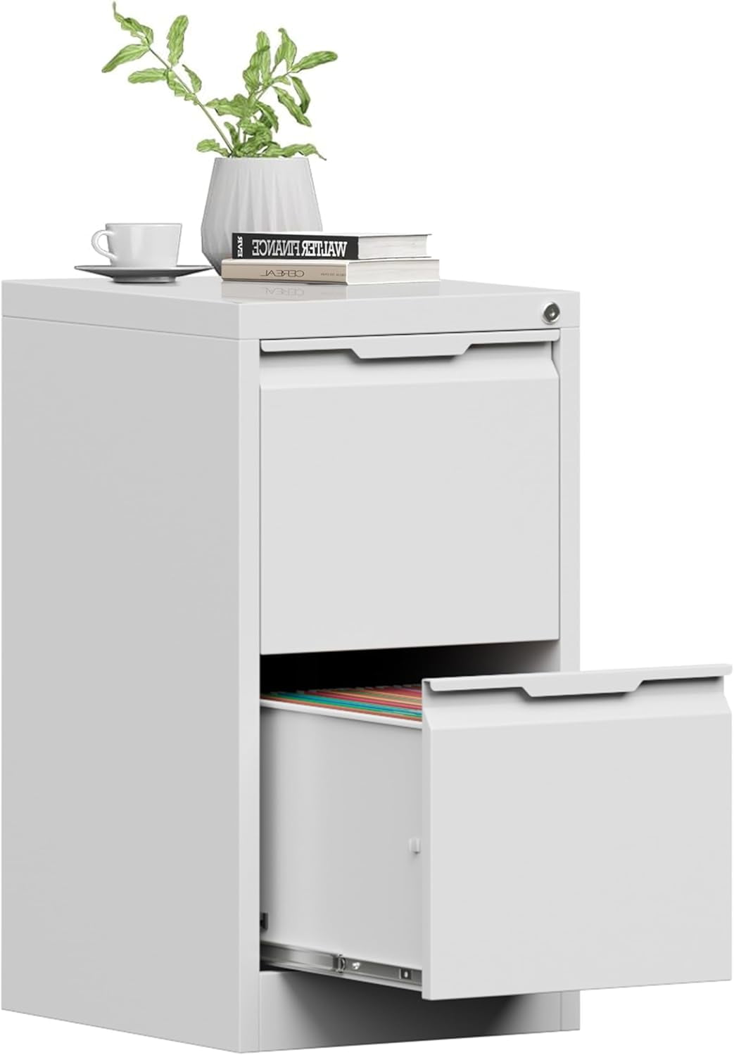 2 Drawer File Cabinet, 17.8'' Deep Small Filing Cabinets for Home ...