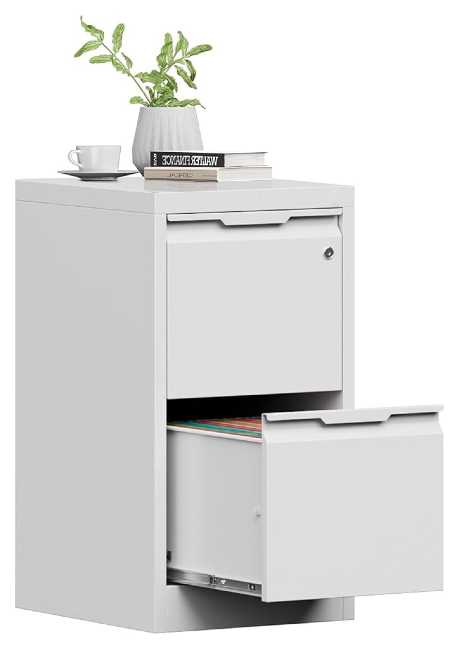 2 Drawer File Cabinet, 17.8'' Deep Small Filing Cabinets for Home ...