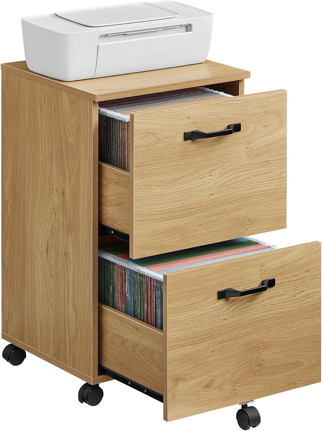 2-Drawer File Cabinet, Filing Cabinet for Home Office, Small Rolling ...