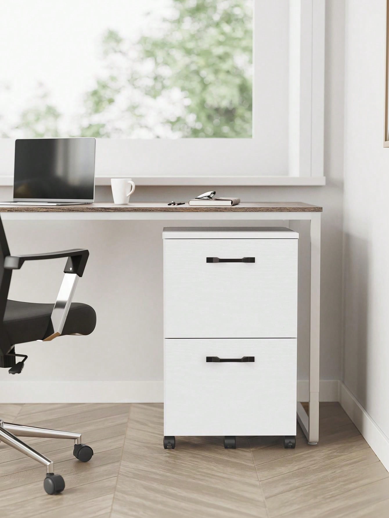 2-Drawer File Cabinet, Filing Cabinet For Home Office, Small Rolling ...