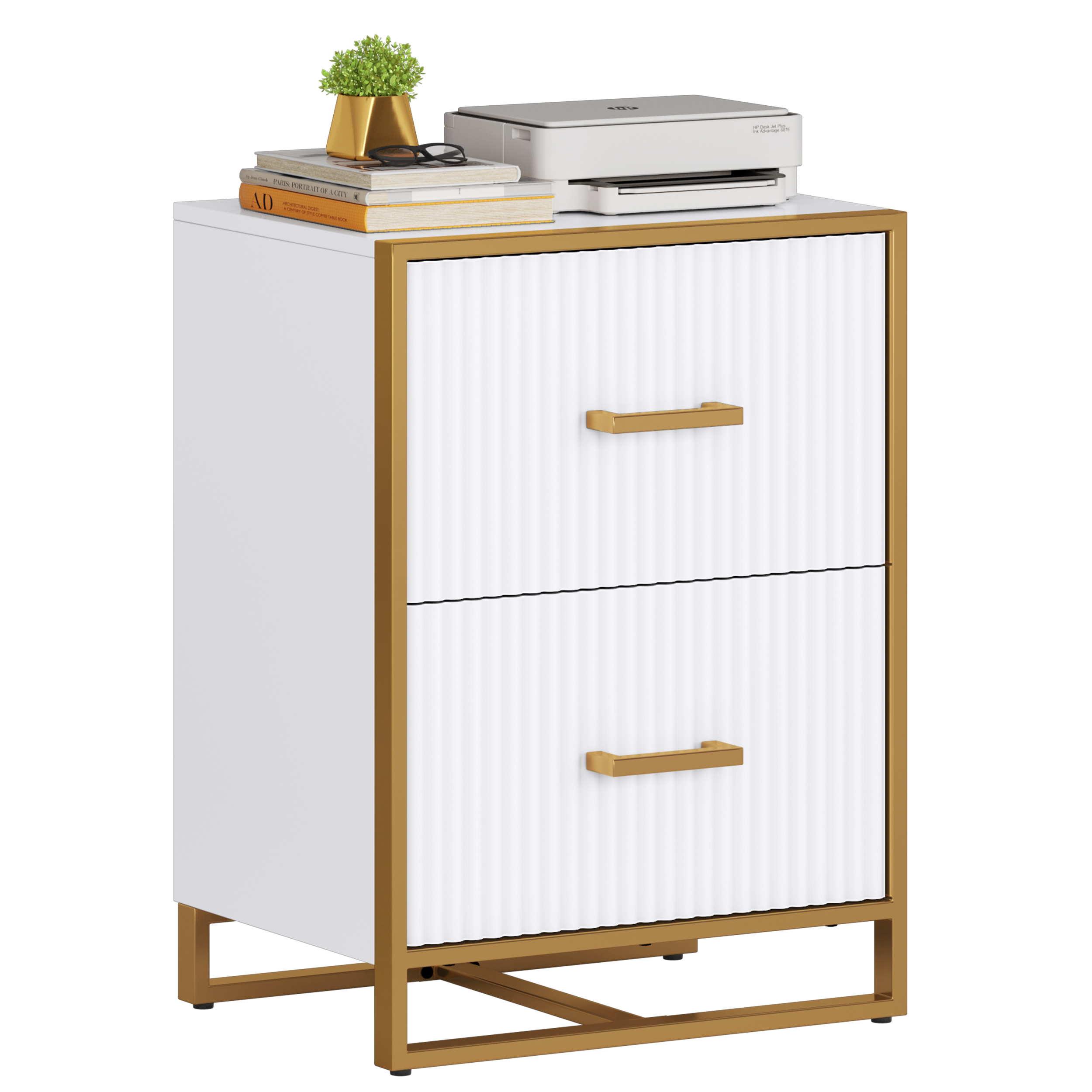 2 Drawer File Cabinet, Large Lateral Filing Cabinet for Home Office ...