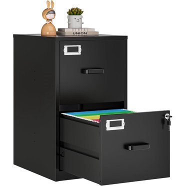 Dextrus 3-Compartment Secure Locking File Cabinet, Mobile Steel Office ...