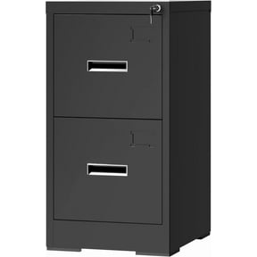 Vinsetto 2 Drawer File Cabinet with Lock, Vertical Filing Cabinet with ...