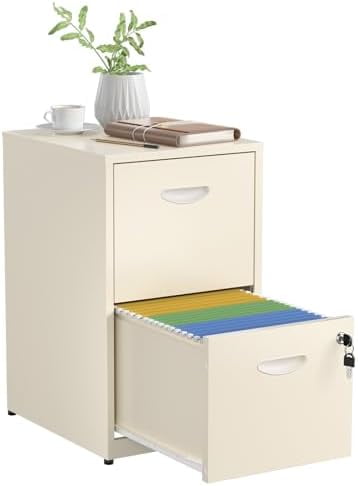 2 Drawer File Cabinet with Lock,Metal File Cabinets for Home Office,Two ...