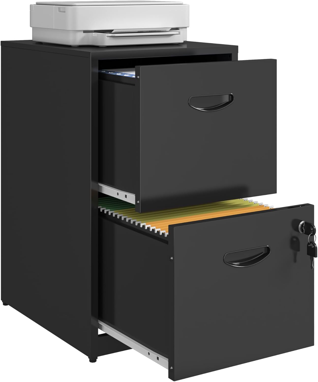 2 Drawer File Cabinet with Lock, Metal File Cabinets for Home Office ...