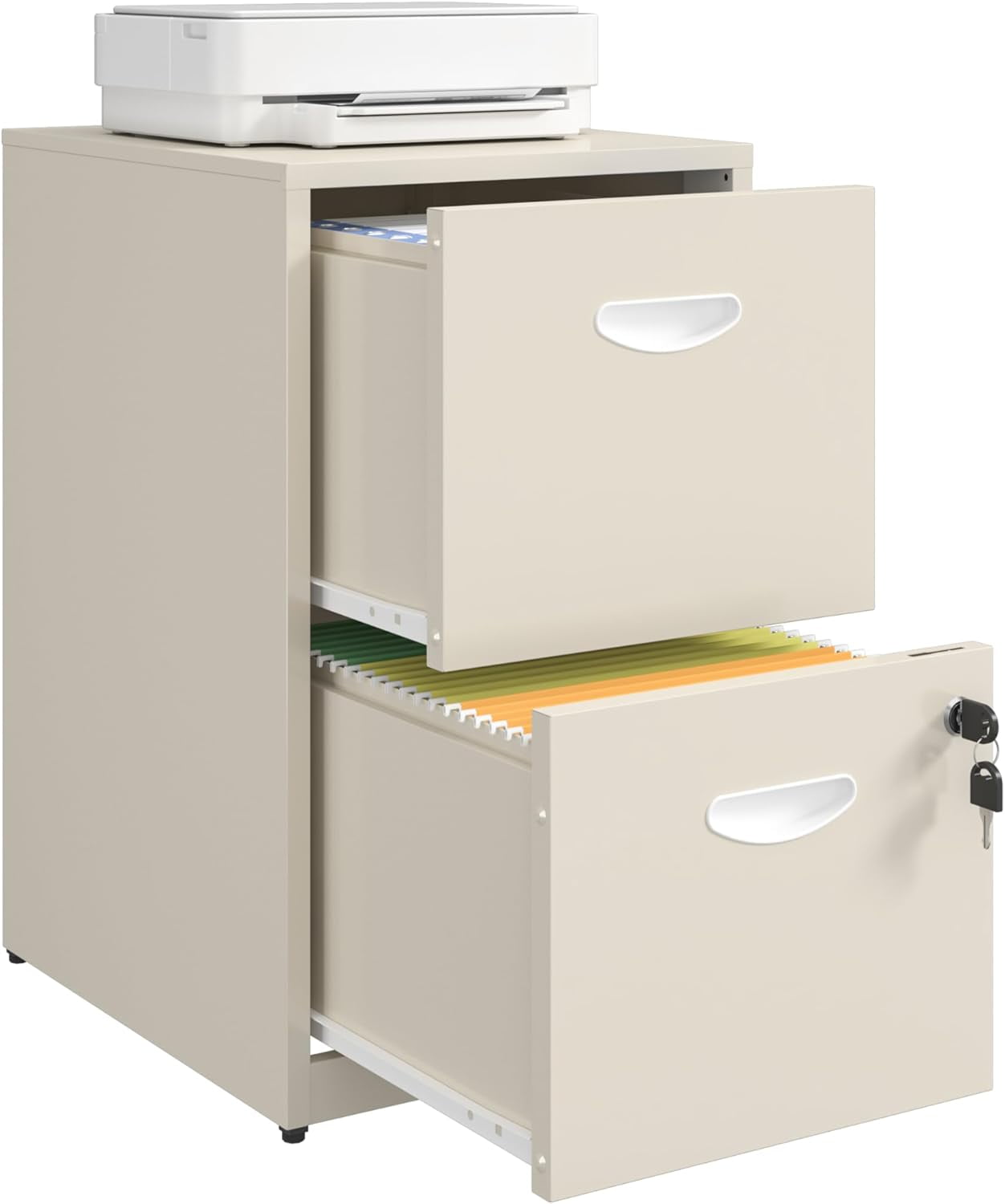 2 Drawer File Cabinet with Lock, Metal File Cabinets for Home Office ...