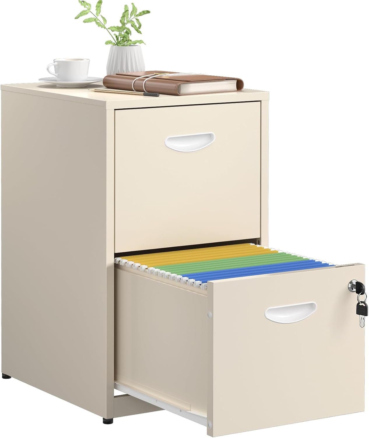2 Drawer File Cabinet with Lock,Metal File Cabinets for Home Office,Two ...