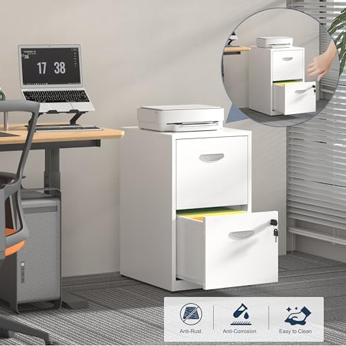 2 Drawer File Cabinet with Lock, Metal Filing Cabinets, File Cabinets ...