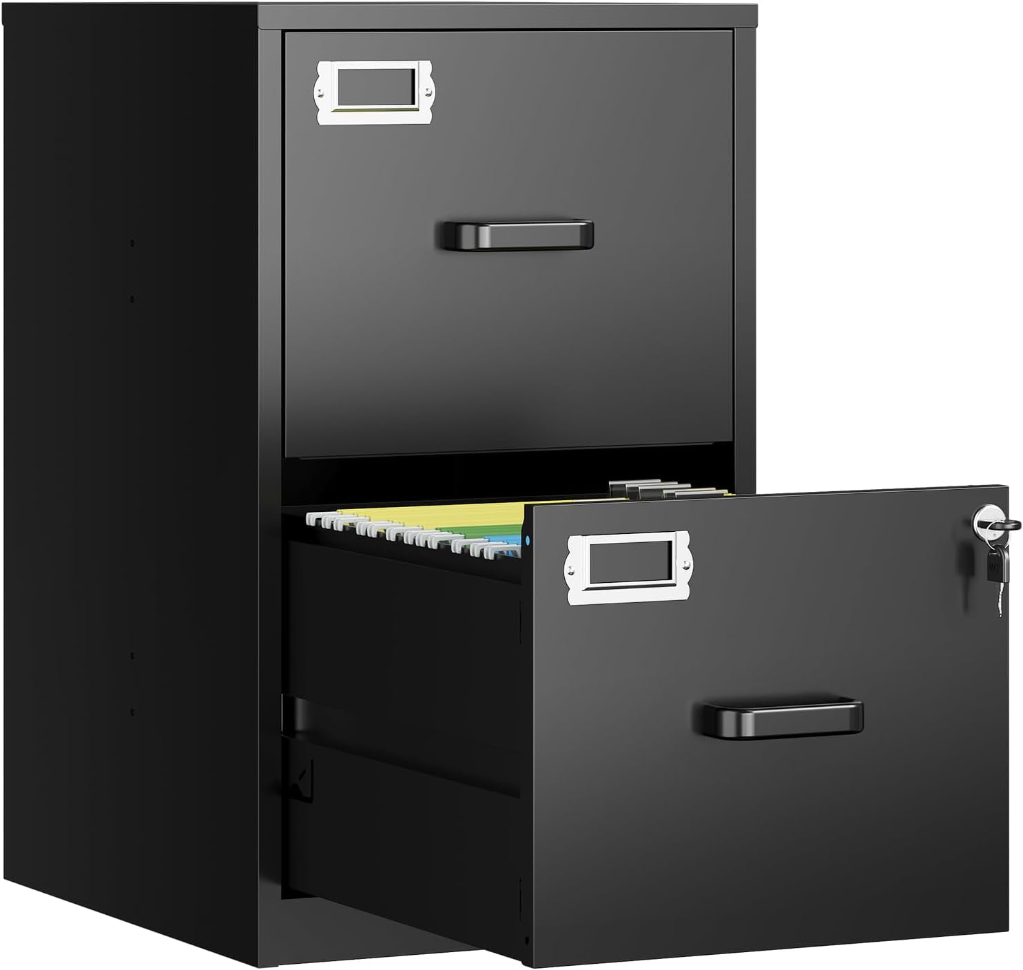 2 Drawer File Cabinet with Lock, Metal Filing Cabinets for Home Office ...