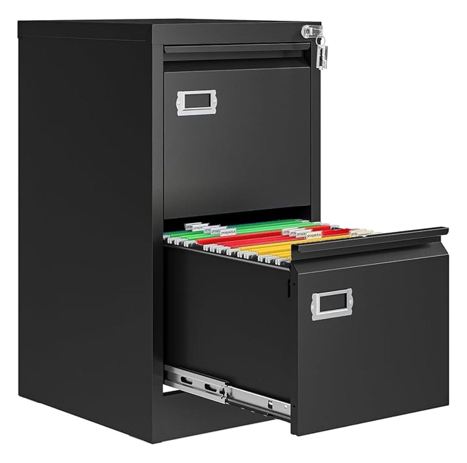2 Drawer File Cabinet with Lock, Metal Filing Cabinets for Home Office ...