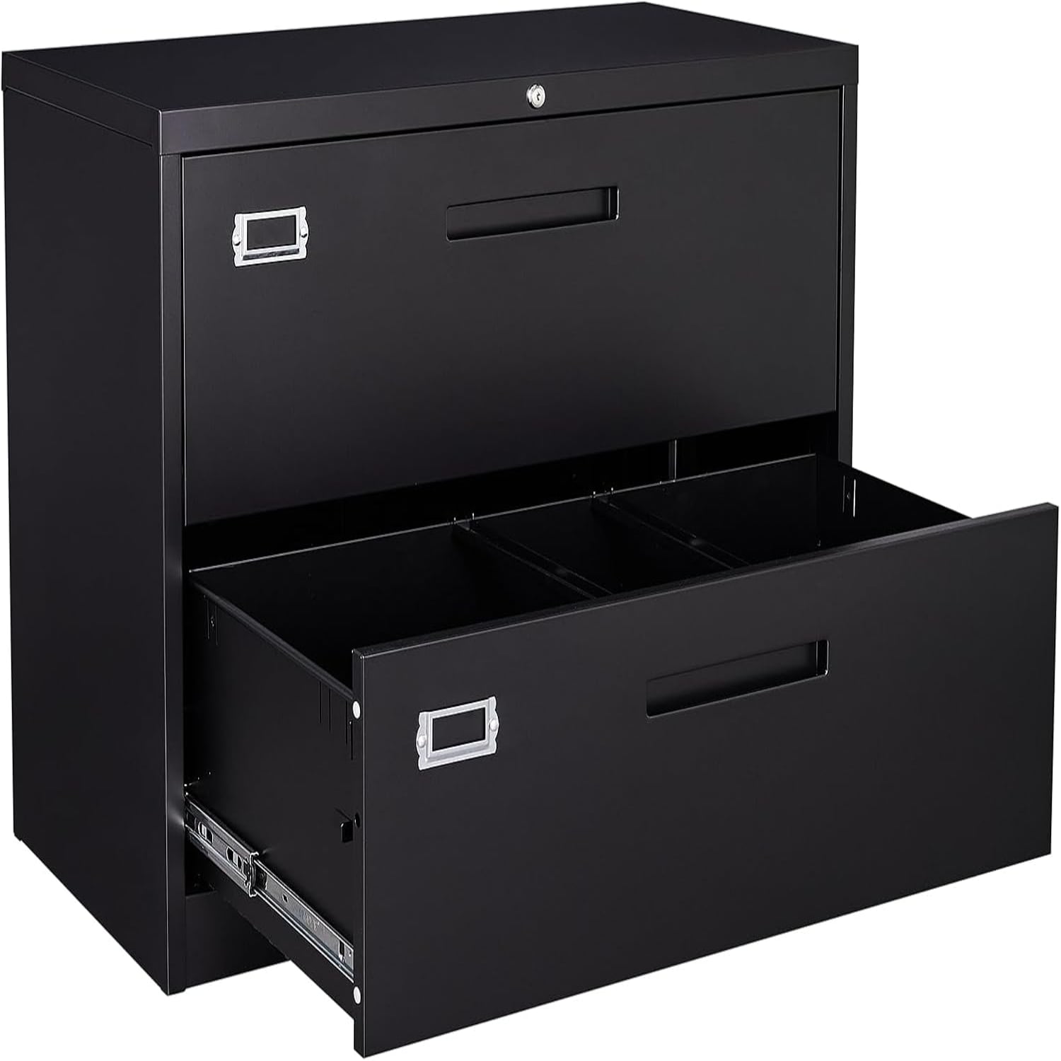 2 Drawer File Cabinet with Lock Metal Filing Cabinets Vertical Small ...