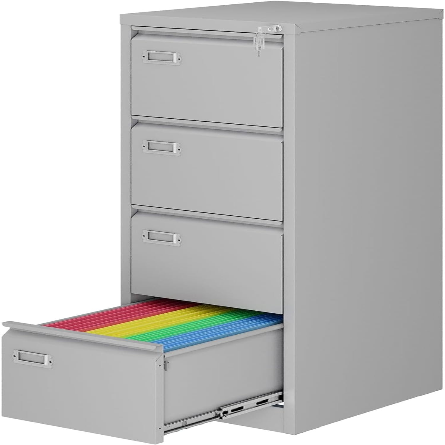 2 Drawer File Cabinet with Lock Metal Filing Cabinets Vertical Small ...