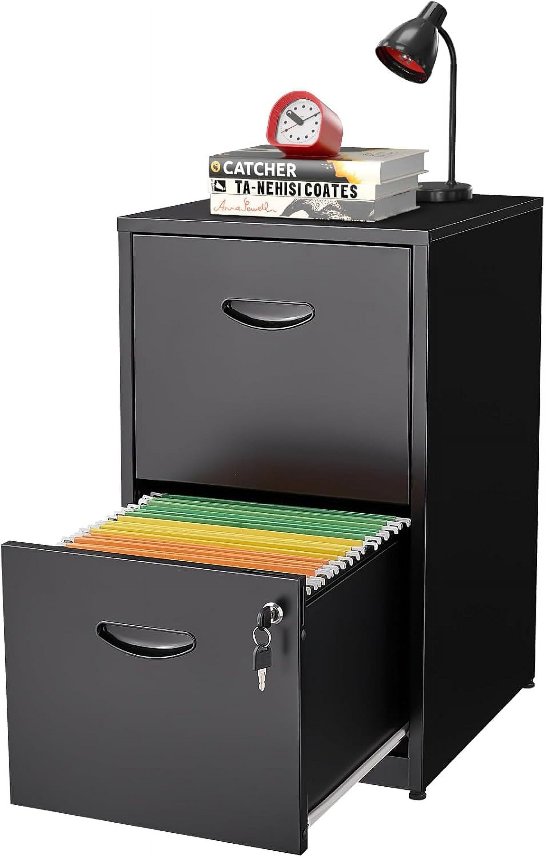 2 Drawer File Cabinet with Lock, Metal Two Drawer Filing Cabinets ...