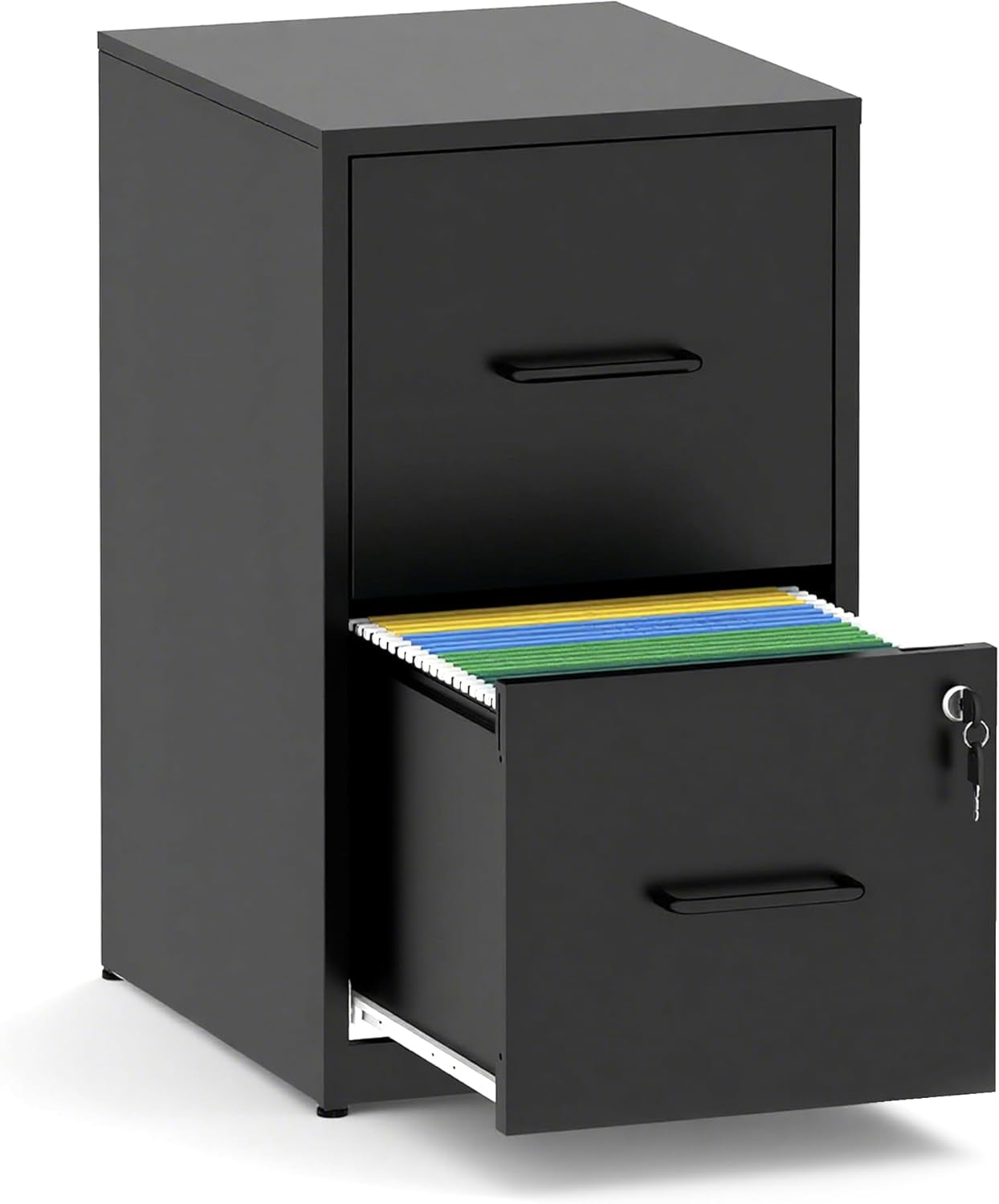 2 Drawer File Cabinet with Lock,Metal Vertical Filing Cabinets for Home ...