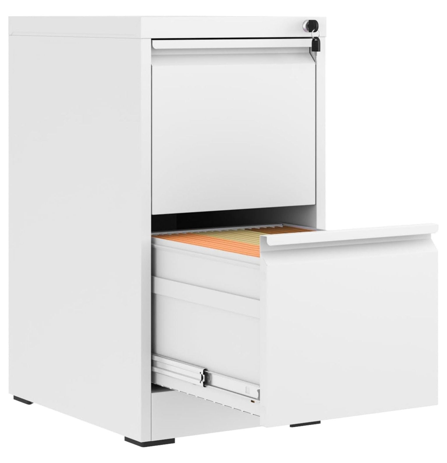 2 Drawer File Cabinet with Lock,Metal Vertical Filing Cabinets for Home ...