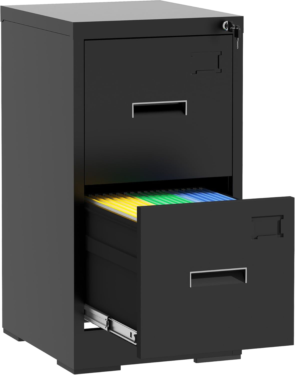 2-Drawer File Cabinet with Lock, Metal Vertical Filing Cabinets for ...