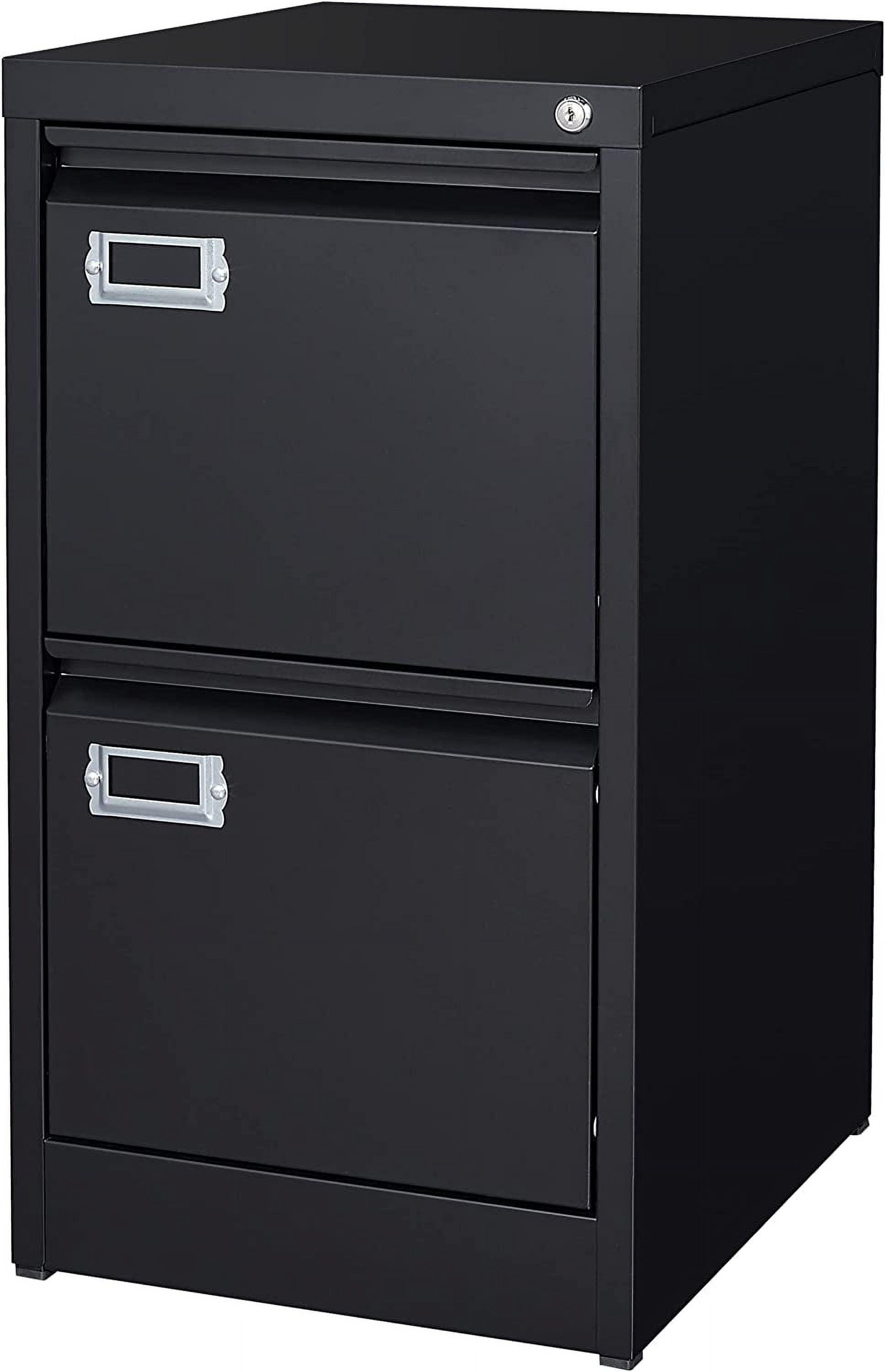 2 Drawer File Cabinet with Lock Metal Vertical Filing Storage Cabinet ...