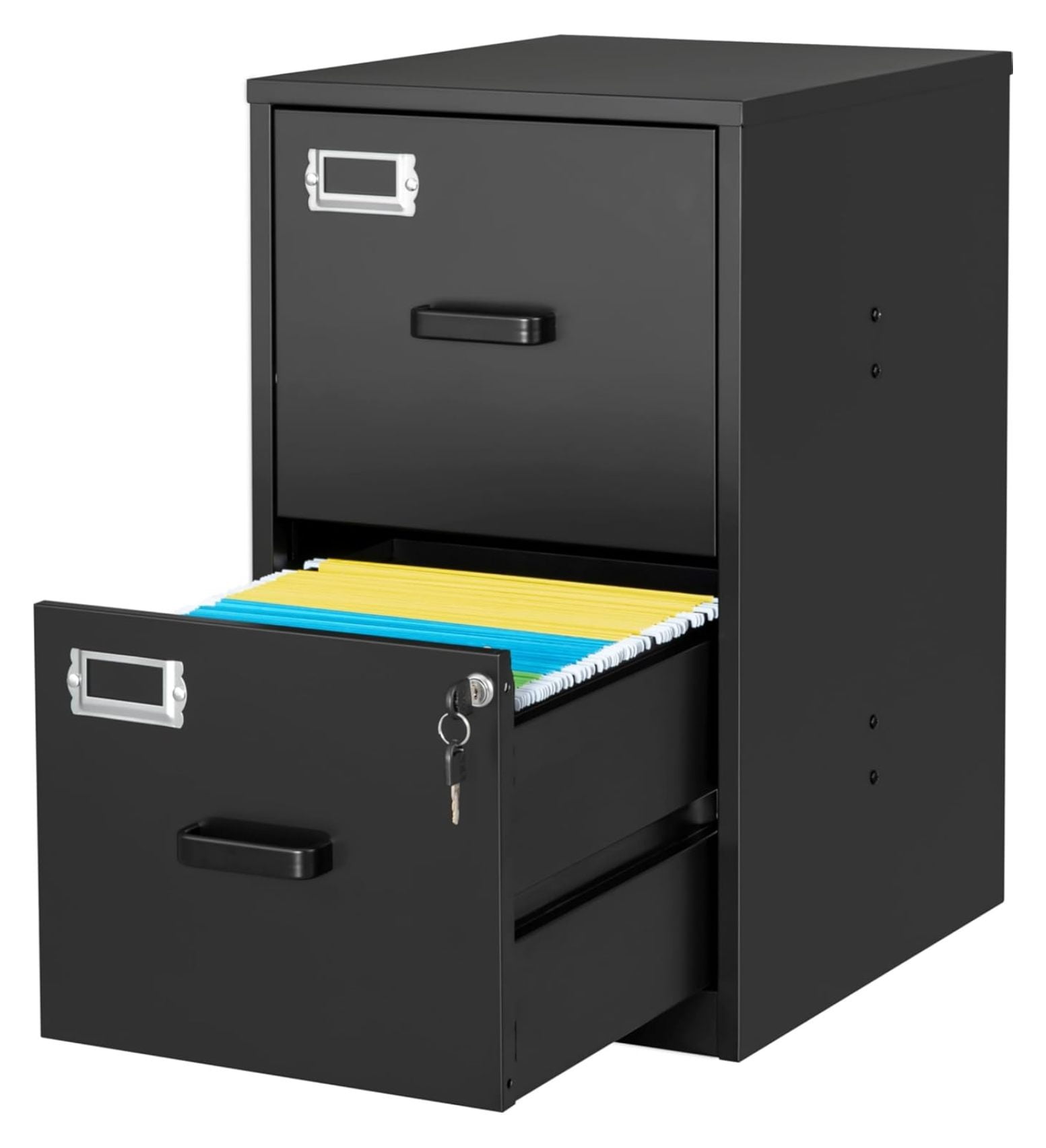 2 Drawer File Cabinet with Lock,Narrow Vertical Filing Cabinet,Under ...