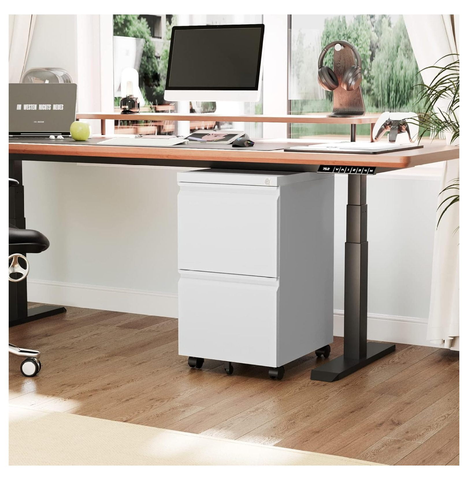 2 Drawer File Cabinet with Lock, Rolling File Cabinets for Home Office ...