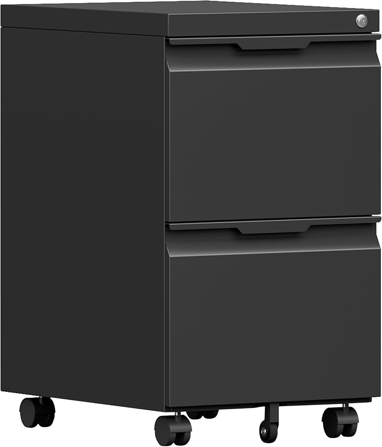 2 Drawer File Cabinet with Lock,Rolling Vertical File Cabinets for Home ...