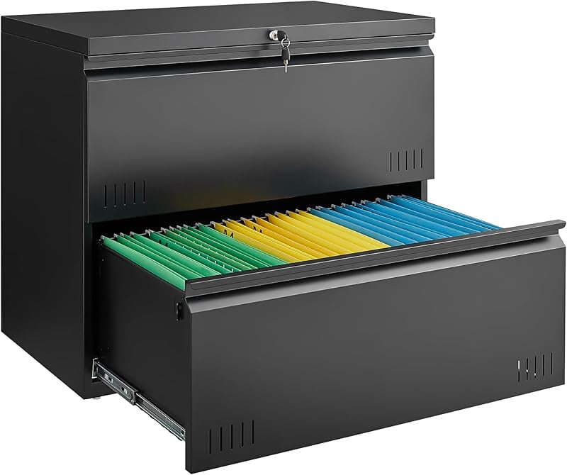 2 Drawer File Cabinet with Lock, Vertical File Cabinets for Home Office ...