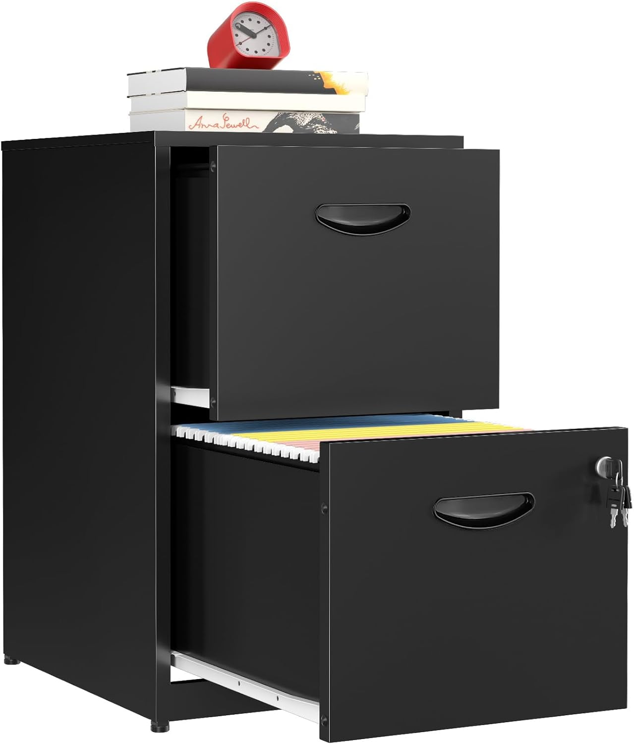 2 Drawer File Cabinet, Metal Two Drawer Vertical File Cabinets with ...