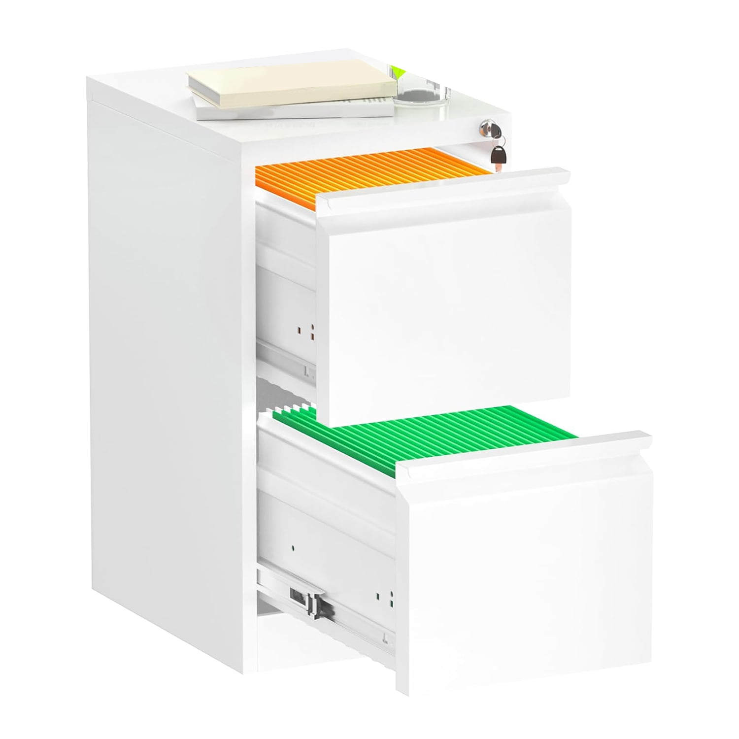 2 Drawer File Cabinet, Premium Metal Filing Cabinet with Lock, Sturdy ...