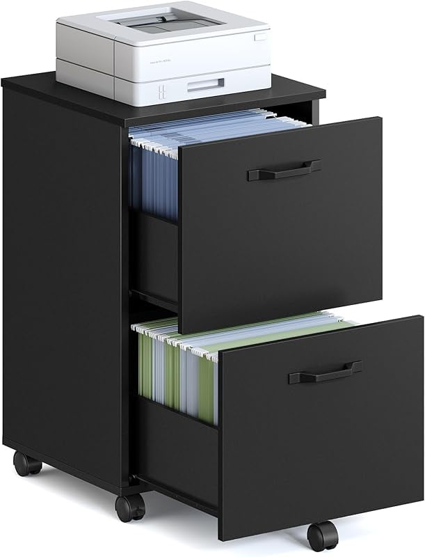 2-Drawer File Cabinet, Small Rolling Filing Cabinet for Home Office ...