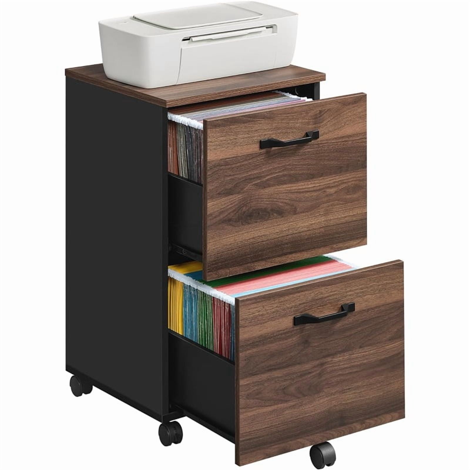 2-Drawer File Cabinet, Small Rolling Filing Cabinet for Home Office ...