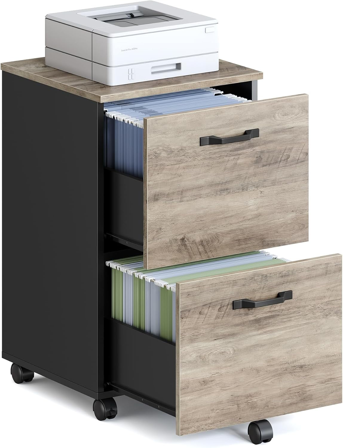2-Drawer File Cabinet, Small Rolling Filing Cabinet for Home Office ...