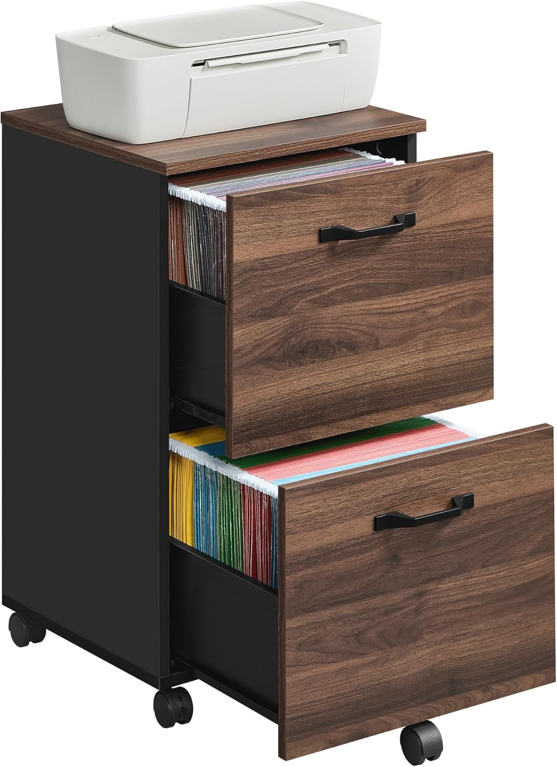 2-Drawer File Cabinet, Small Rolling Filing Cabinet for Home Office ...