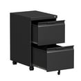 2 Drawer File Cabinet on Wheels, Mobile File Cabinet with Lock for ...