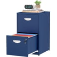 2 Drawer File Cabinet with Lock,Blue Small Filing Cabinet for Home ...