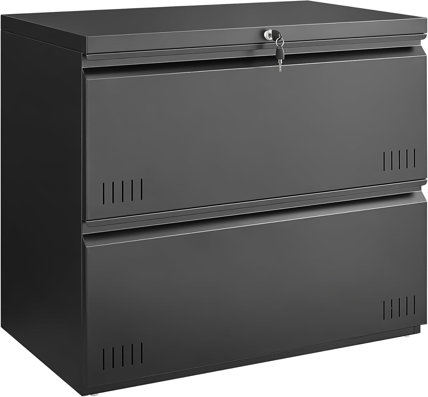 2 Drawer File Cabinet with Lock, Printer Stand, Metal Lateral Filing ...